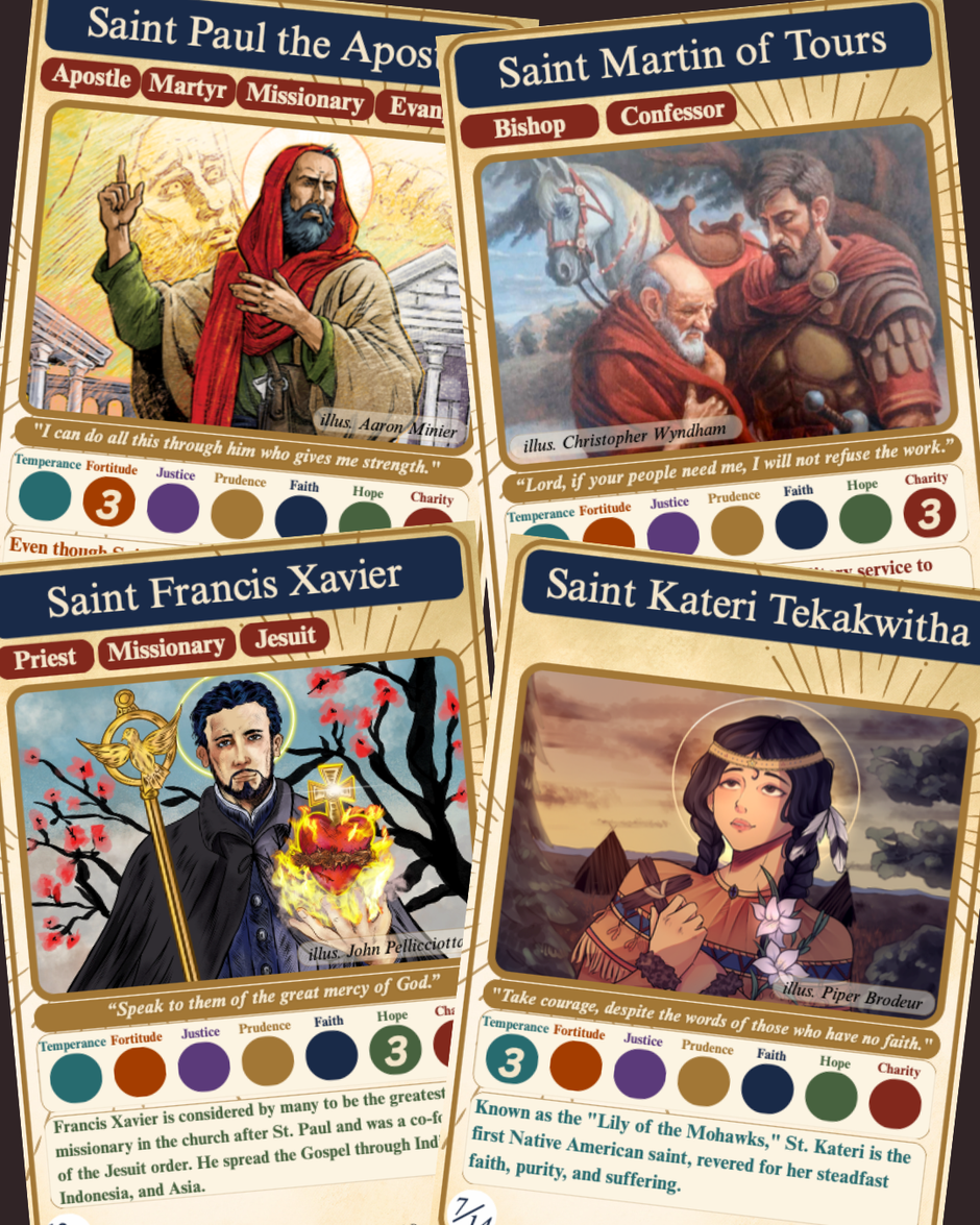 Collectible Saint Trading Cards – The Little Catholic Box
